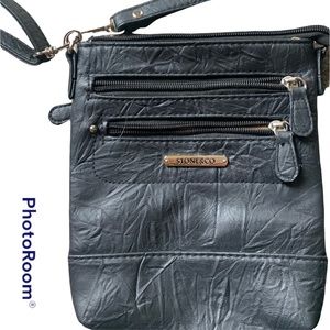 Stone & Co. | Bags | Stone Co Black Leather Purse That Can Be Turned ...